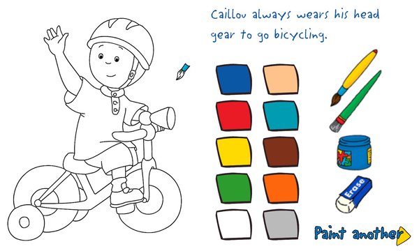 Coloring with Caillou | NuMuKi