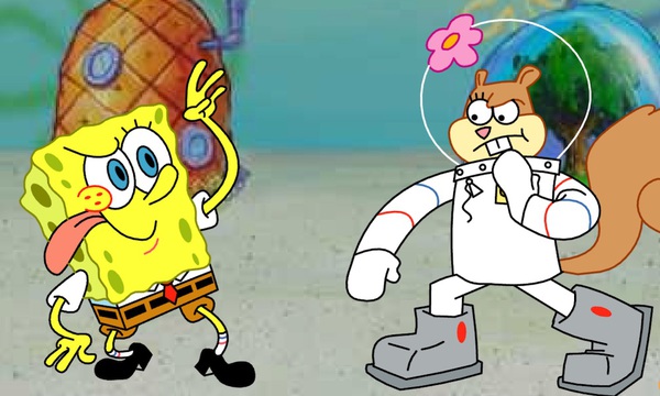 Spongebob And Sandy Karate